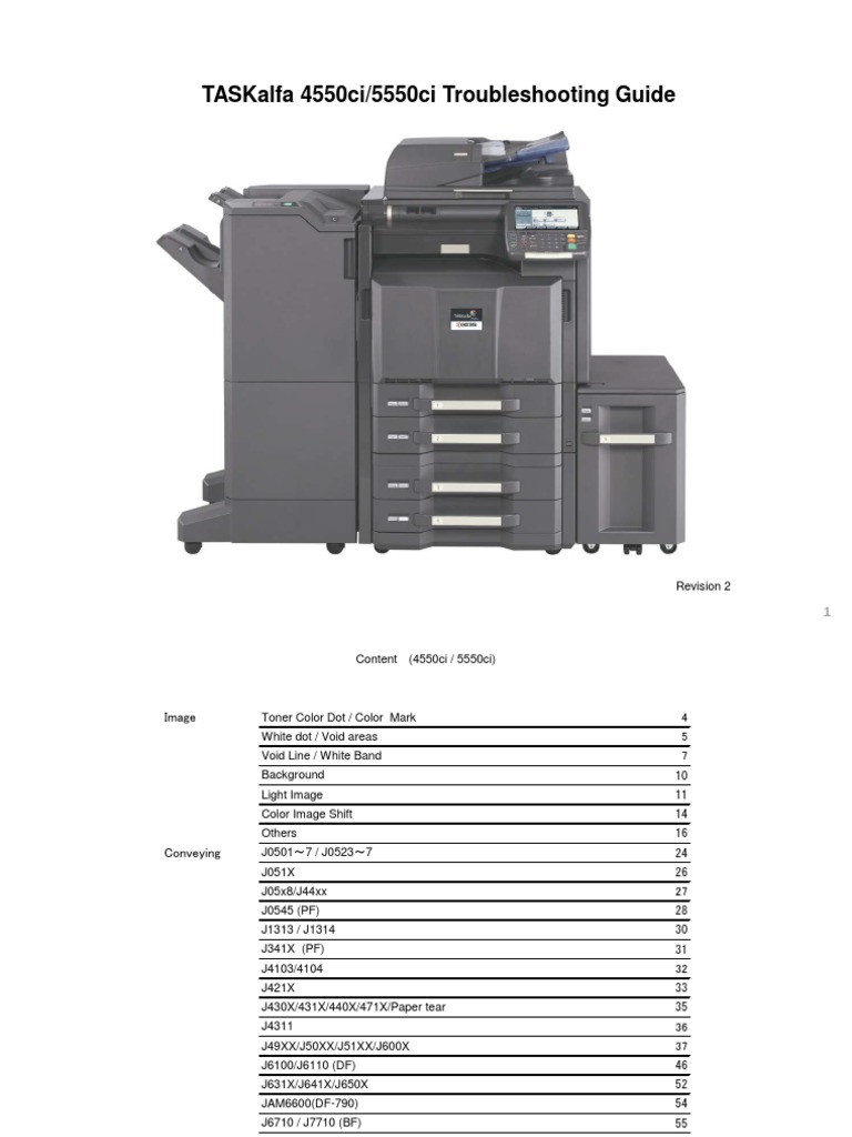 Kyocera C6770 Error Troubleshooting Guide | PDF | Humidity | Office ...