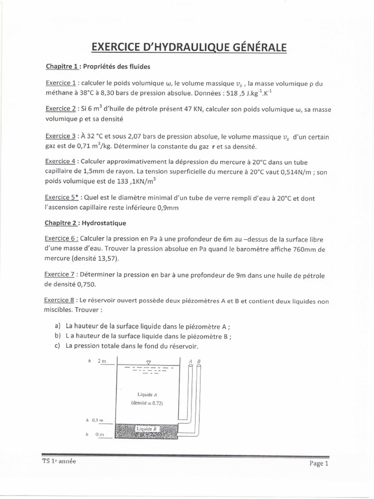 TD Hydraulique | PDF