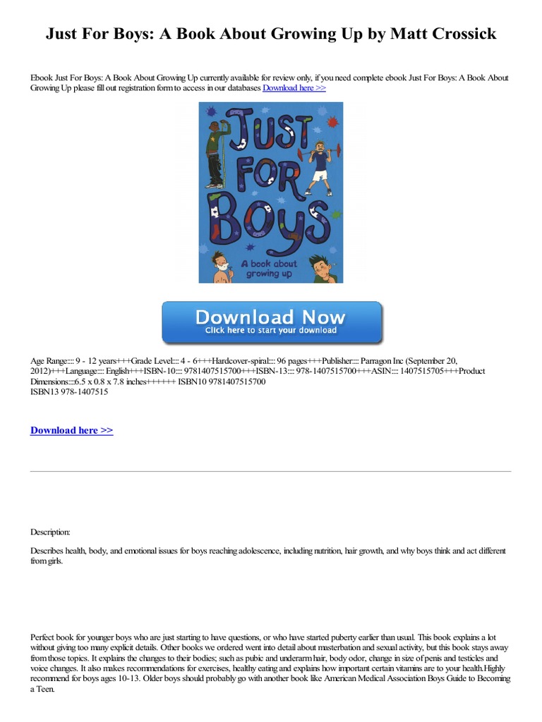 Boys' Guide to Growing Up | PDF | Adolescence | Books