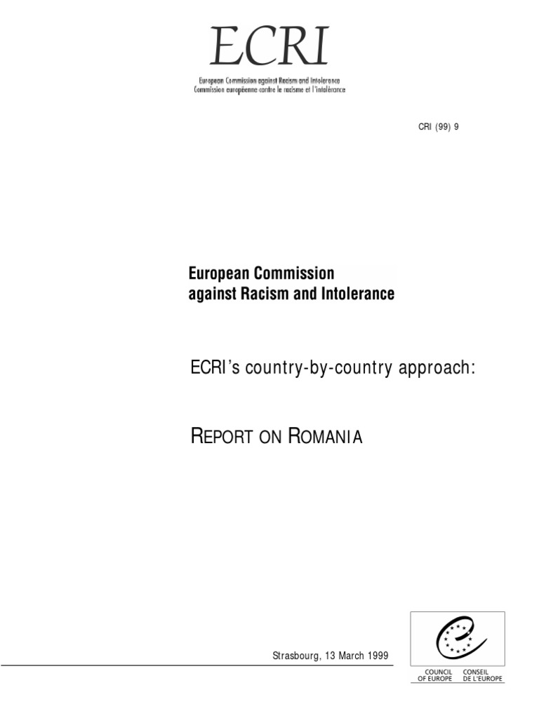 1999 - ECRI - Romania Country Report | PDF | Minority Group ...