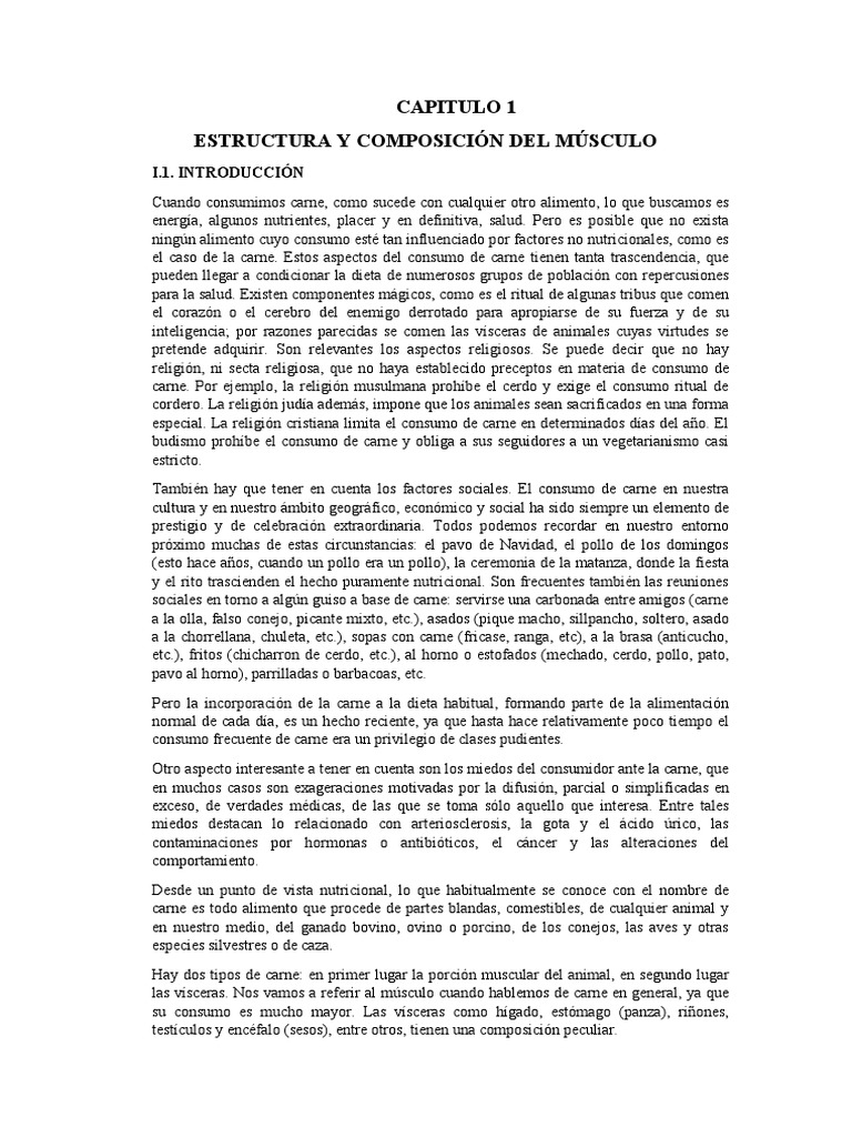 1 - Estructura y Composicion Del Musculo | PDF | Actina | Miocito