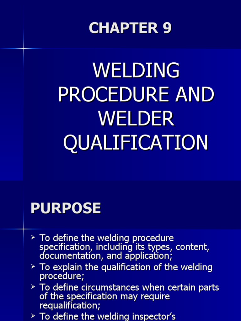 CHAPTER 9 - 1-Welding Procedure | PDF | Welding | Construction