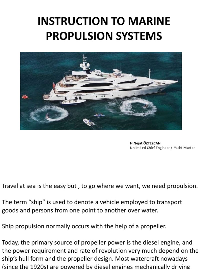 Overview of Marine Propulsion Systems | PDF | Marine Propulsion | Engines