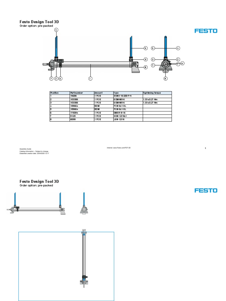 Festo Design Tool 3D: Order Option: Pre-Packed | PDF | Information Science