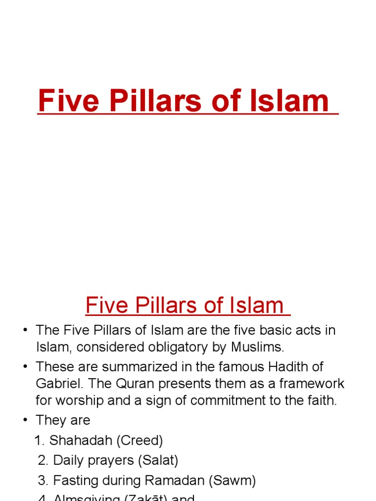 Lec 5 Pillars | PDF | Hajj | Fasting