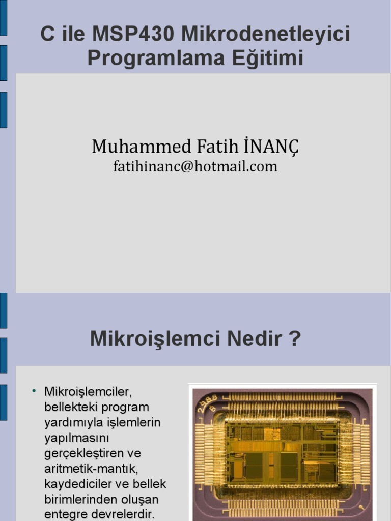 C Ile MSP430 Mikrodenetleyici Programlama | PDF