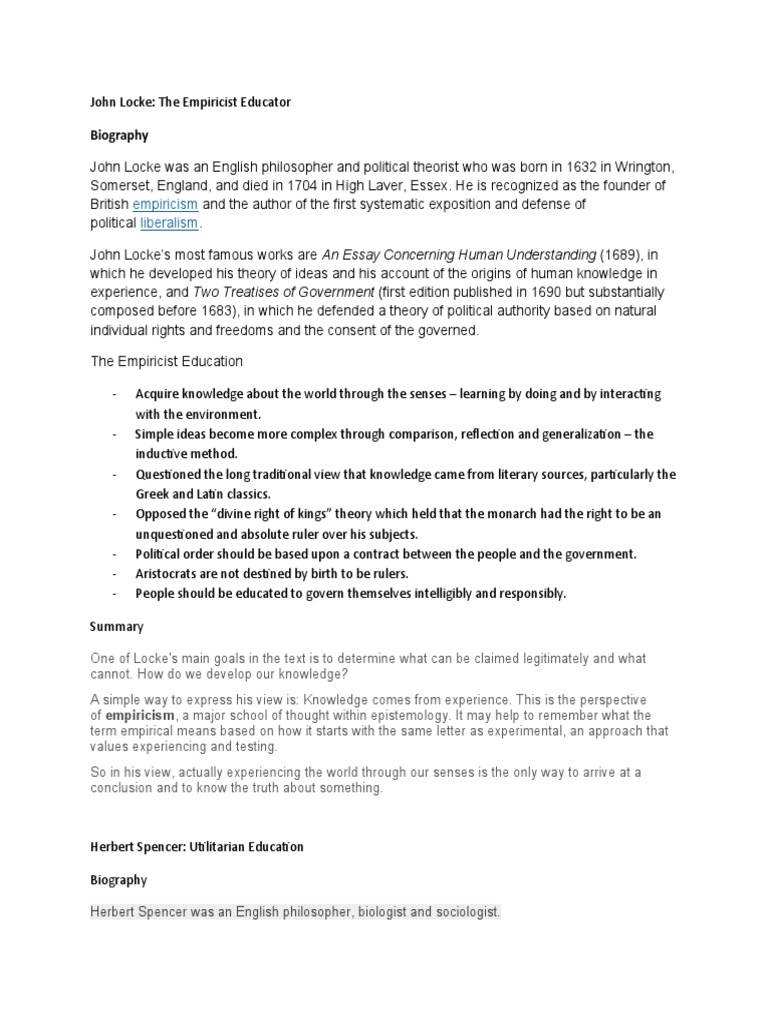 John Locke | PDF | John Locke | Empiricism