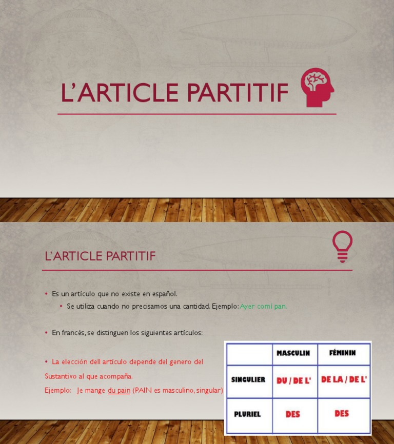 L'article Partitif PDF | PDF