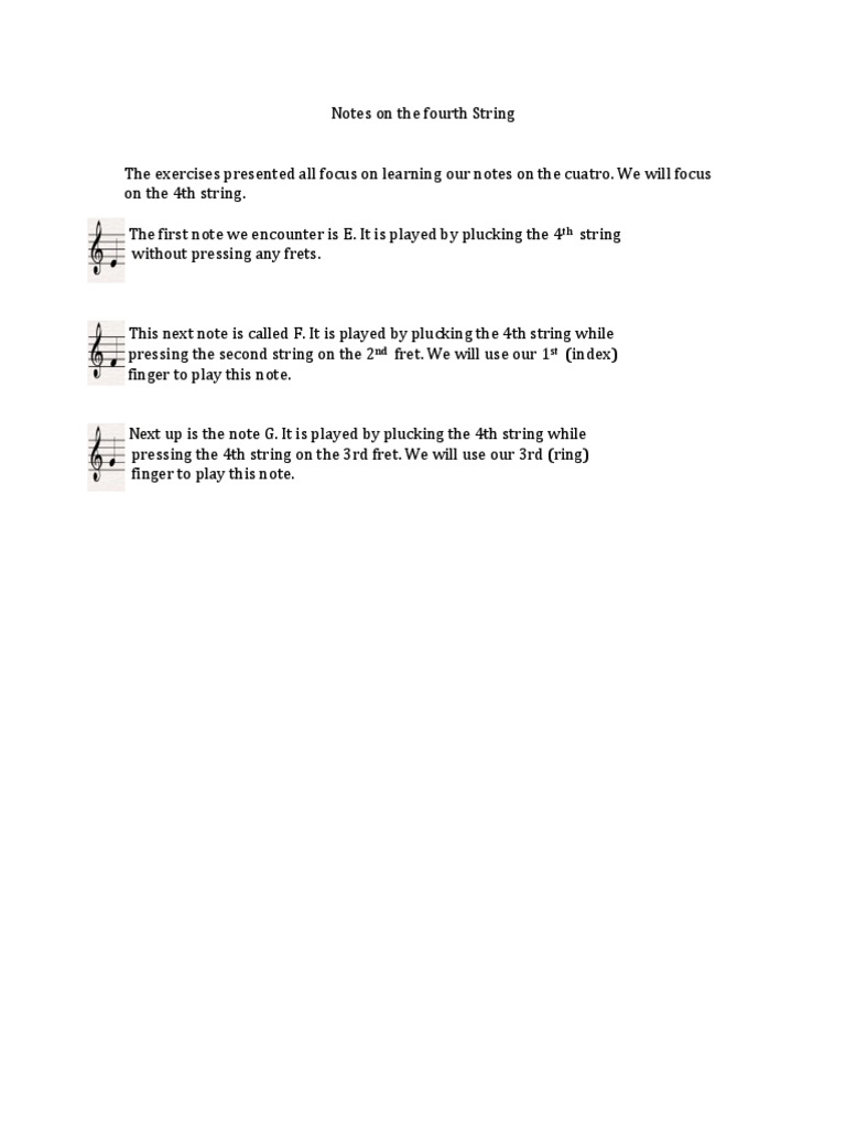 Notes On The Fourth String! PDF | PDF