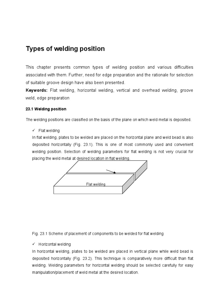 Common Welding Positions Explained | PDF | Welding | Construction