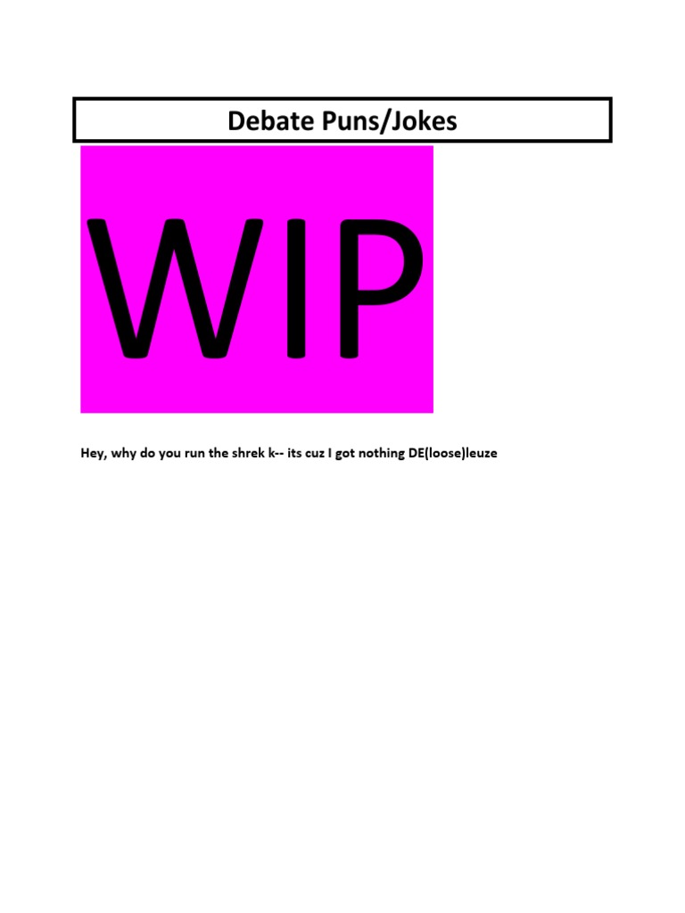Debate Puns and Jokes | PDF