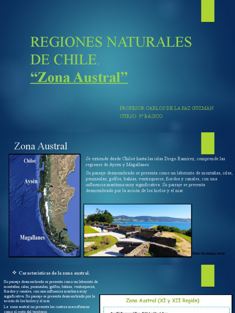 5° Básico PPT4 Zona Austral | PDF | Chile | Andes