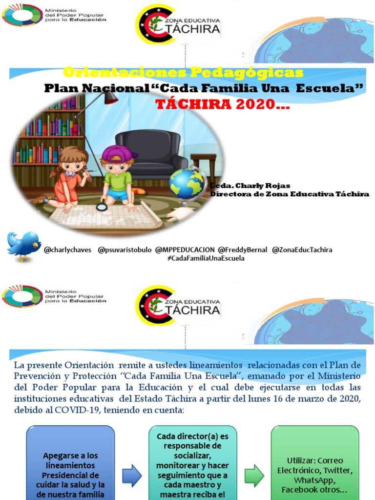 PLAN CADA FAMILIA UNA ESCUELA TÁCHIRA.pdf | PDF | Educación de la ...