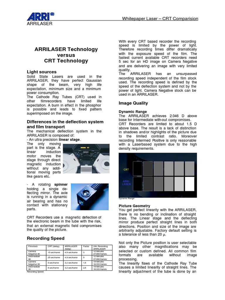 ARRI Laser Technology | PDF | Vacuum Tube | Imaging