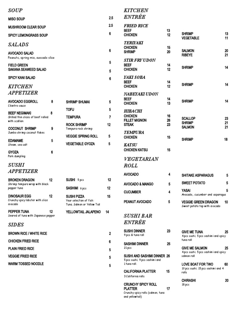Sakana Menu 2020 Web | Download Free PDF | Sushi | Food And Drink