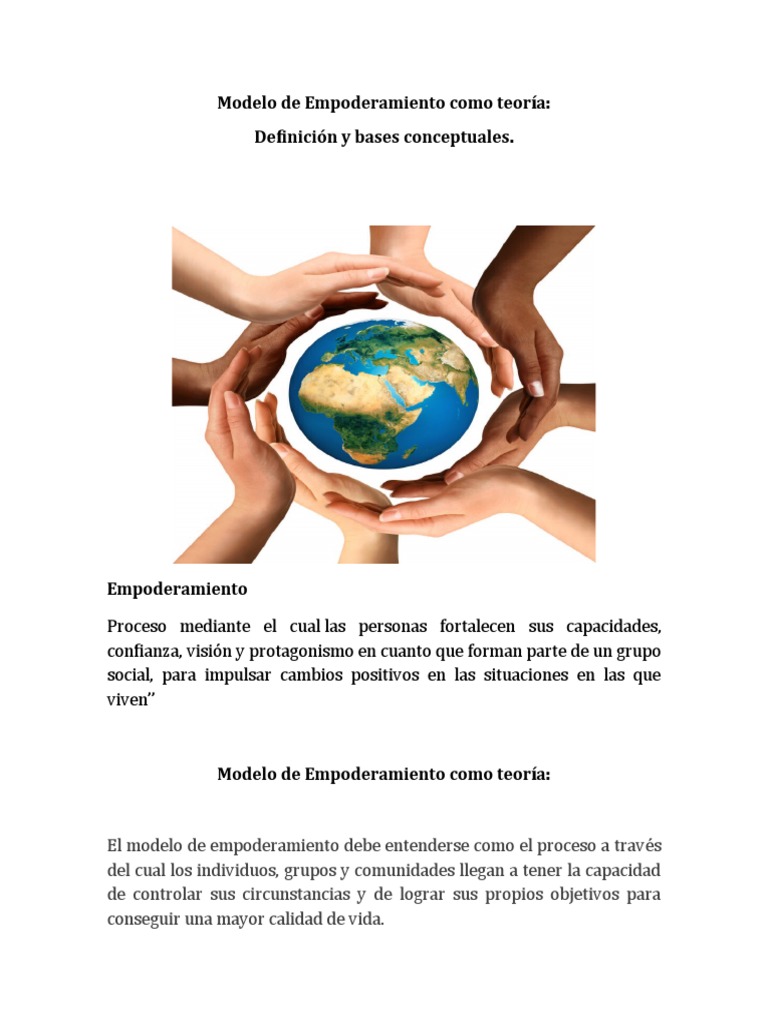 Modelo de Empoderamiento Como Teoría | PDF