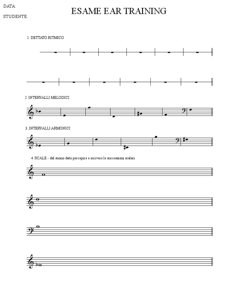 Esame Ear Training PDF | PDF