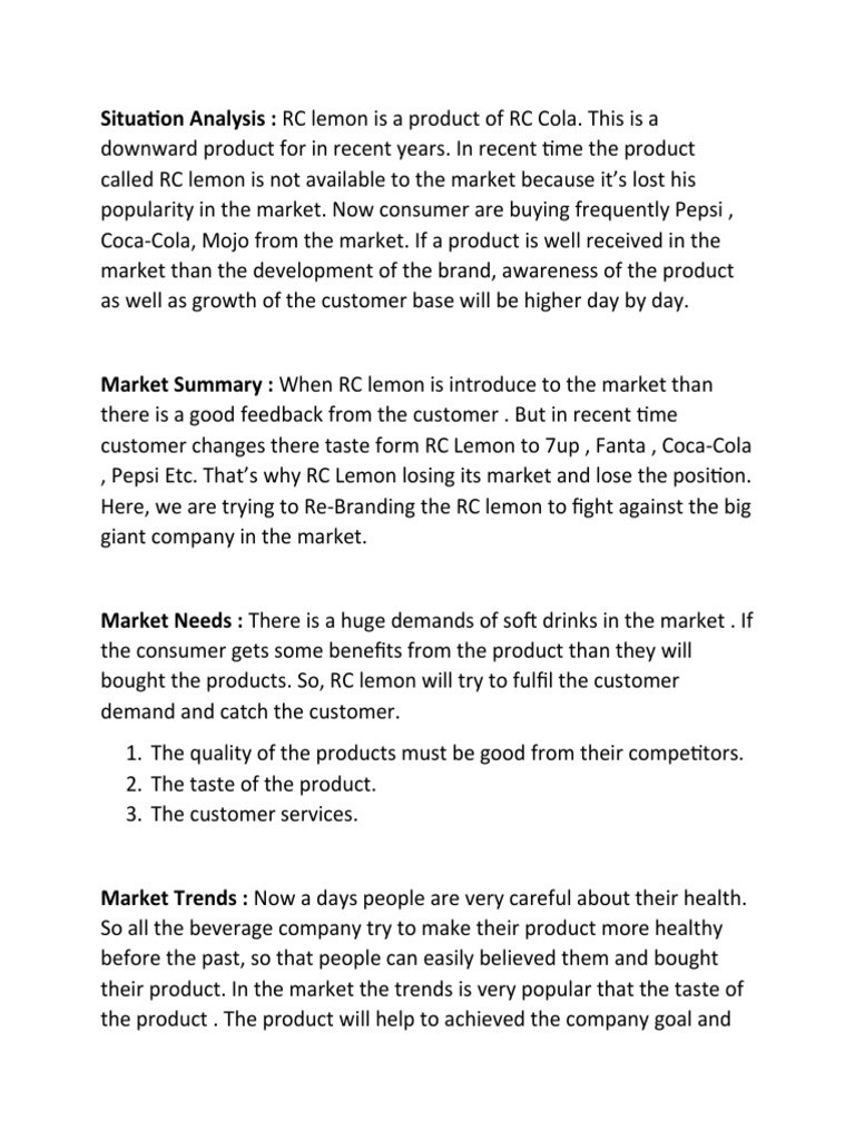 MKT201 RC Lemon | PDF | Pepsi | Coca Cola