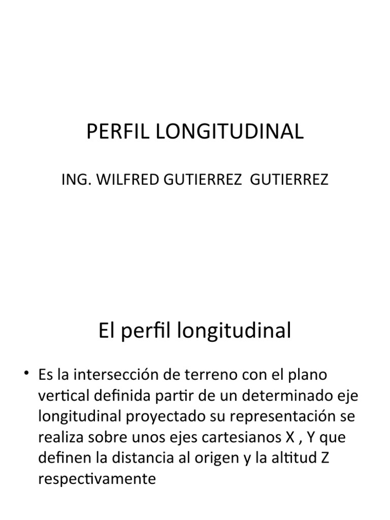 Perfil Longitudinal | PDF | Topografía | Espacio