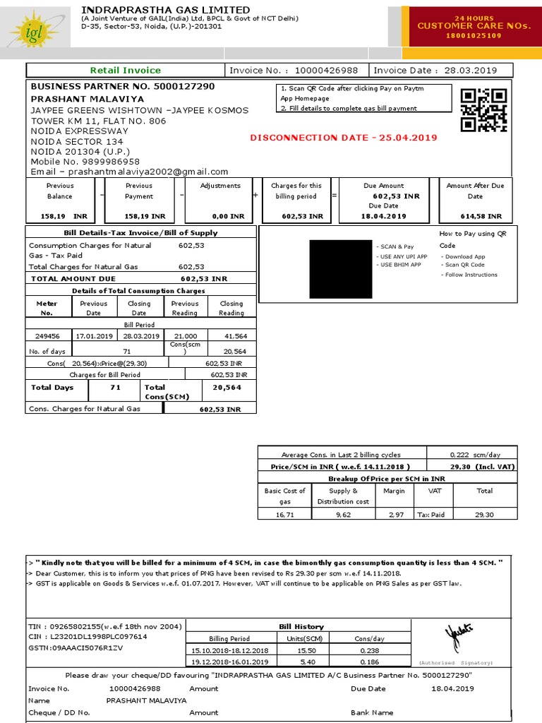 IGL 1bill PDF | PDF | Value Added Tax | Government Finances