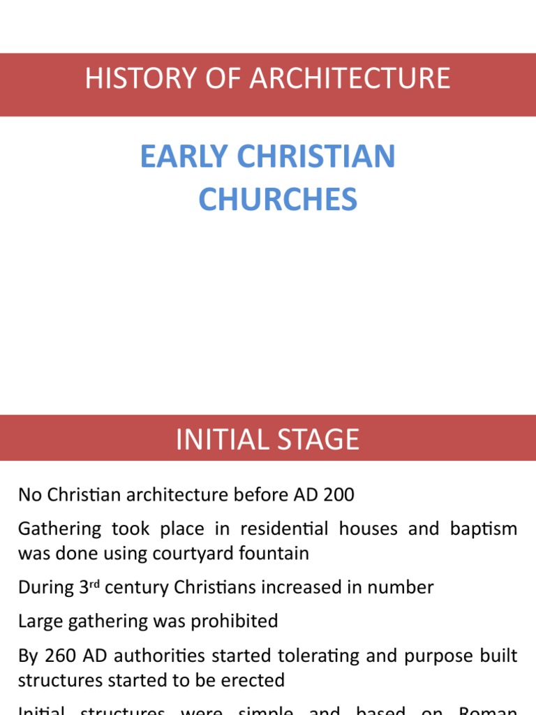 History of Architecture: Early Christian Churches | PDF | Church ...