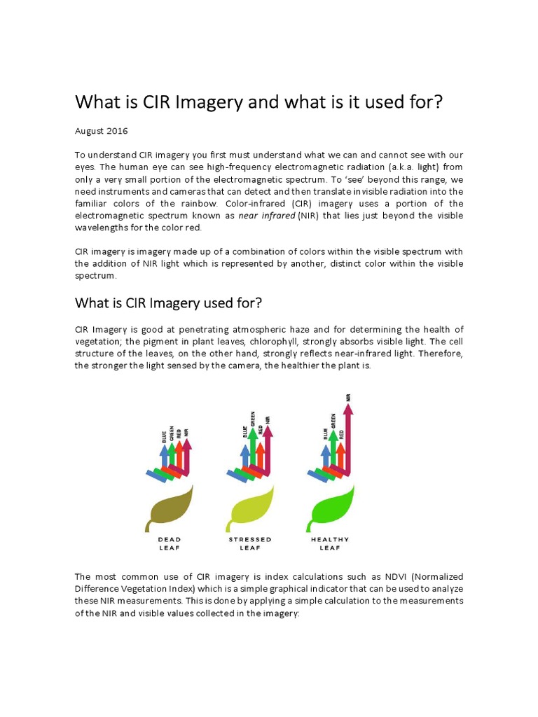 What Is CIR Imagery and What Is It Used For? | Download Free PDF ...