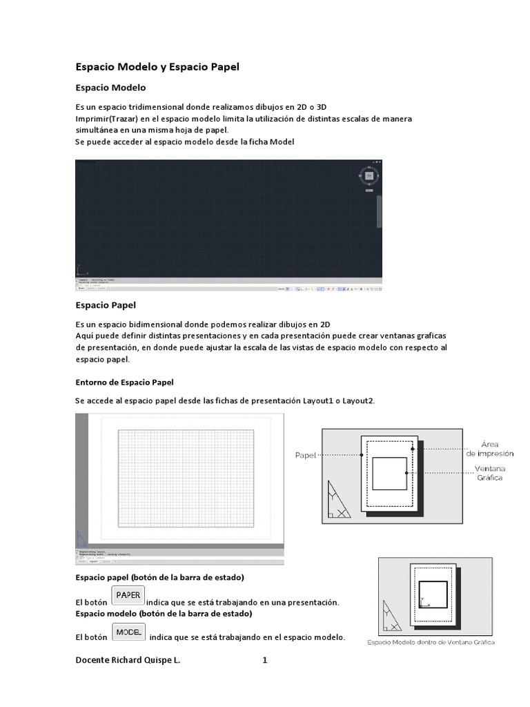 Espacio Modelo y Espacio Papel | PDF