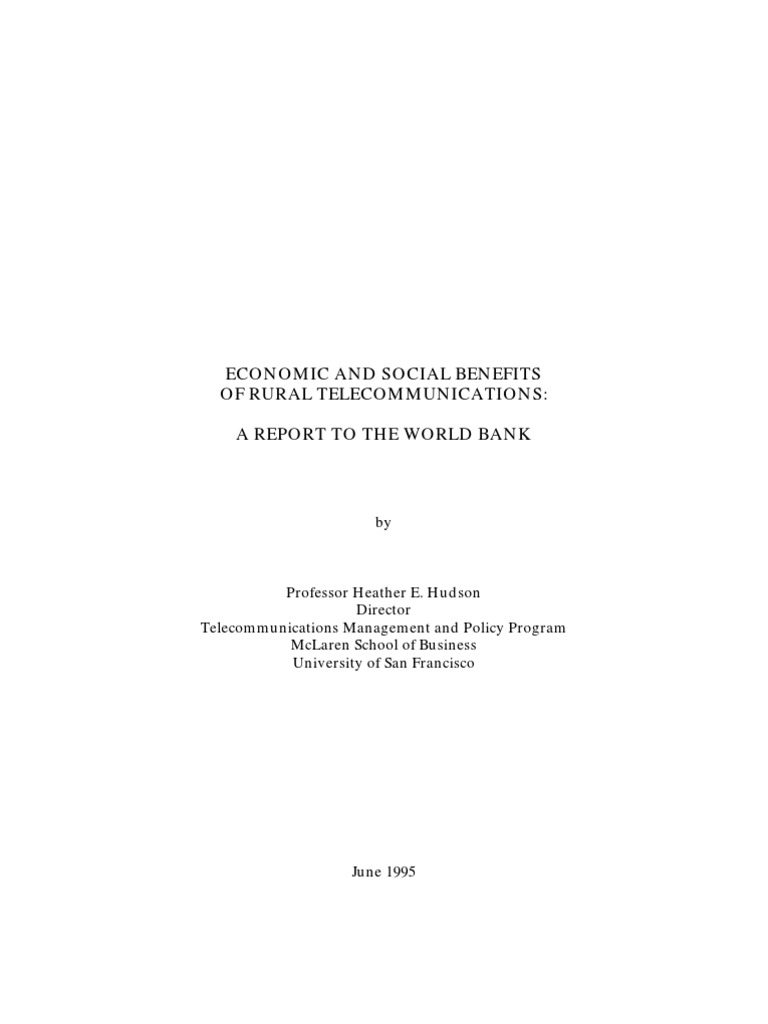 Benefits of Rural Communication | PDF | Economic Development ...