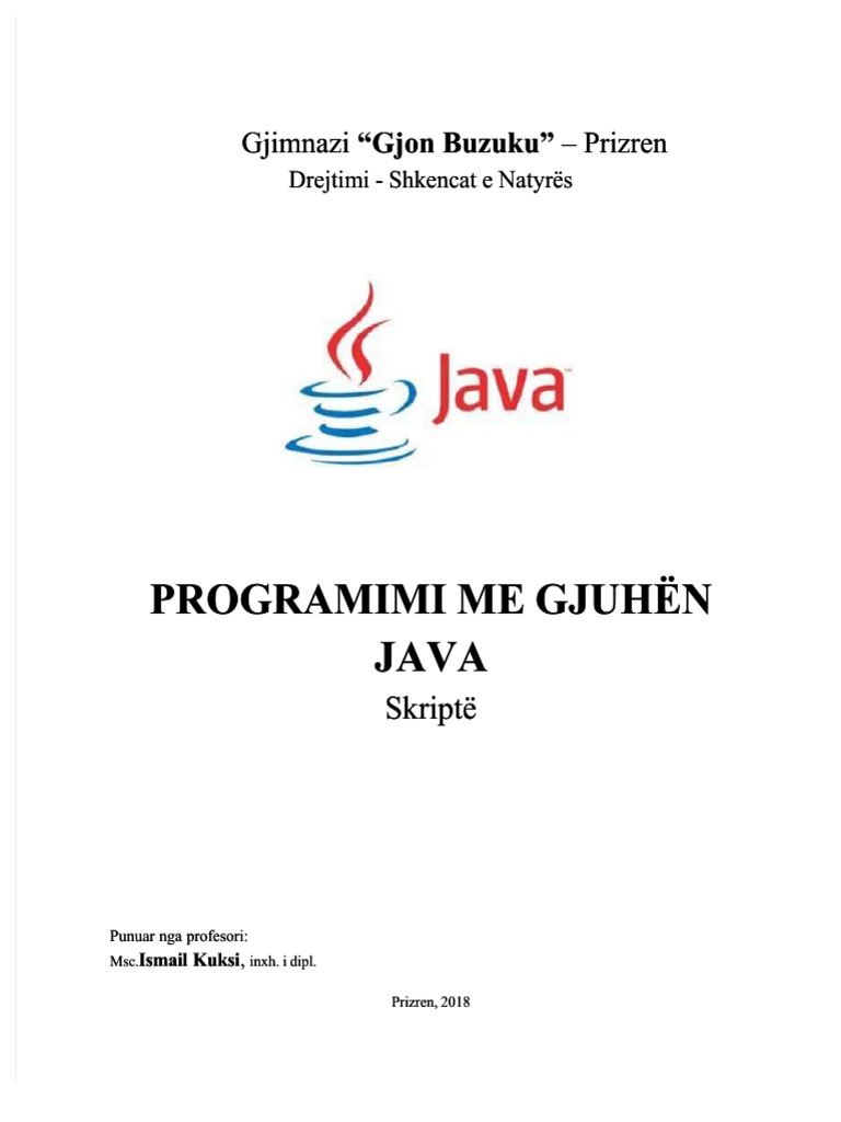 PDF Gjuha Java | PDF