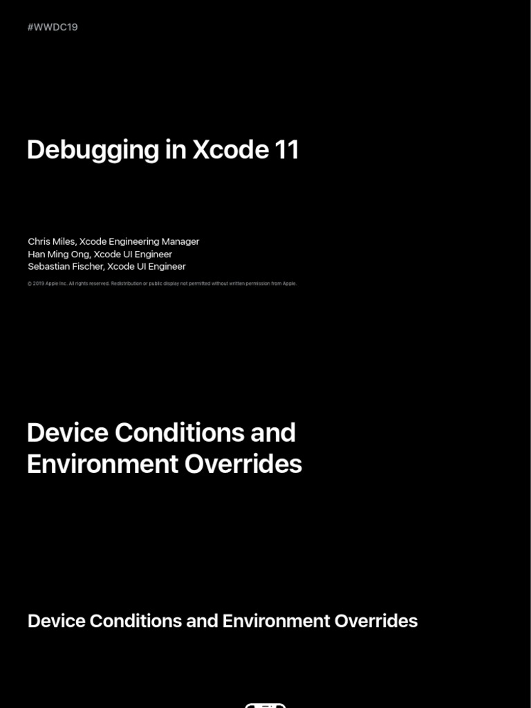 412 Debugging in Xcode 11 | PDF | Xcode | Swift (Programming Language)