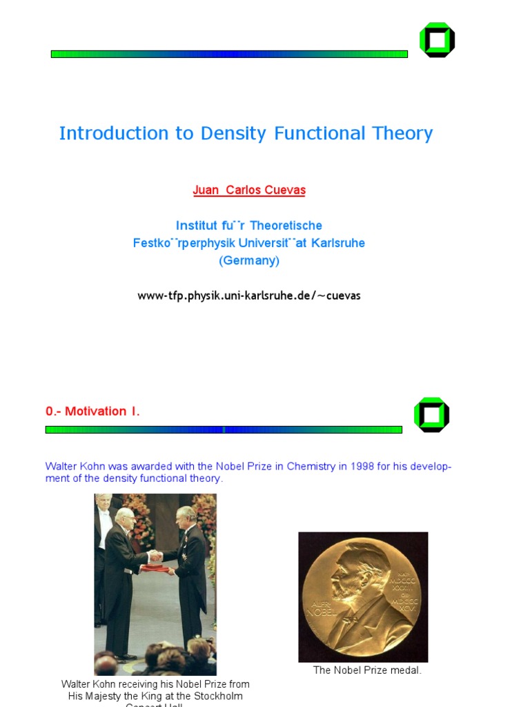 JC Cuevas DFT | PDF | Density Functional Theory | Hartree–Fock Method