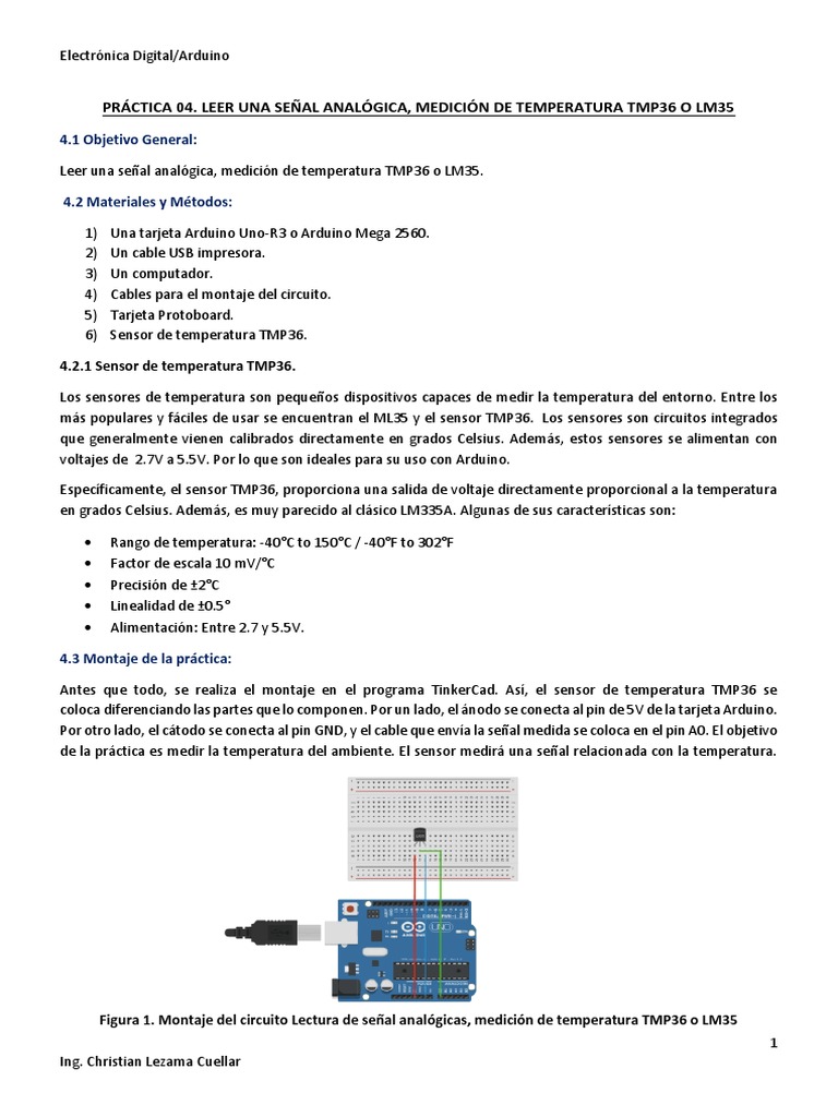 Practica 04 Guias de Arduino | PDF | Arduino | Sensor