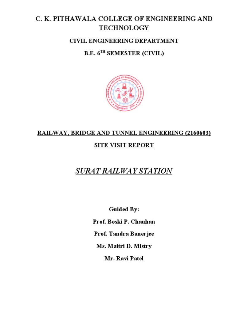 Railway Visit Report | PDF | Track (Rail Transport) | Transport ...
