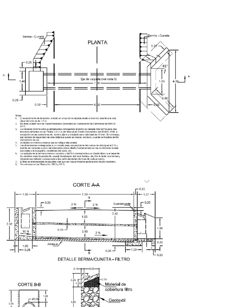 Despiece Alcantarilla Tipo Invias | PDF