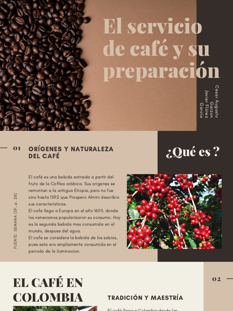 El Servicio de Cafe y Su Preparacion | PDF | café | Colombia