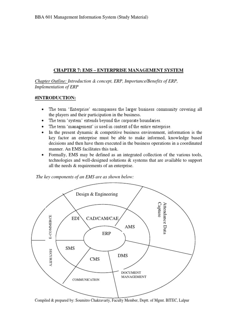 Chapter 7: Ems - Enterprise Management System | PDF | Enterprise ...