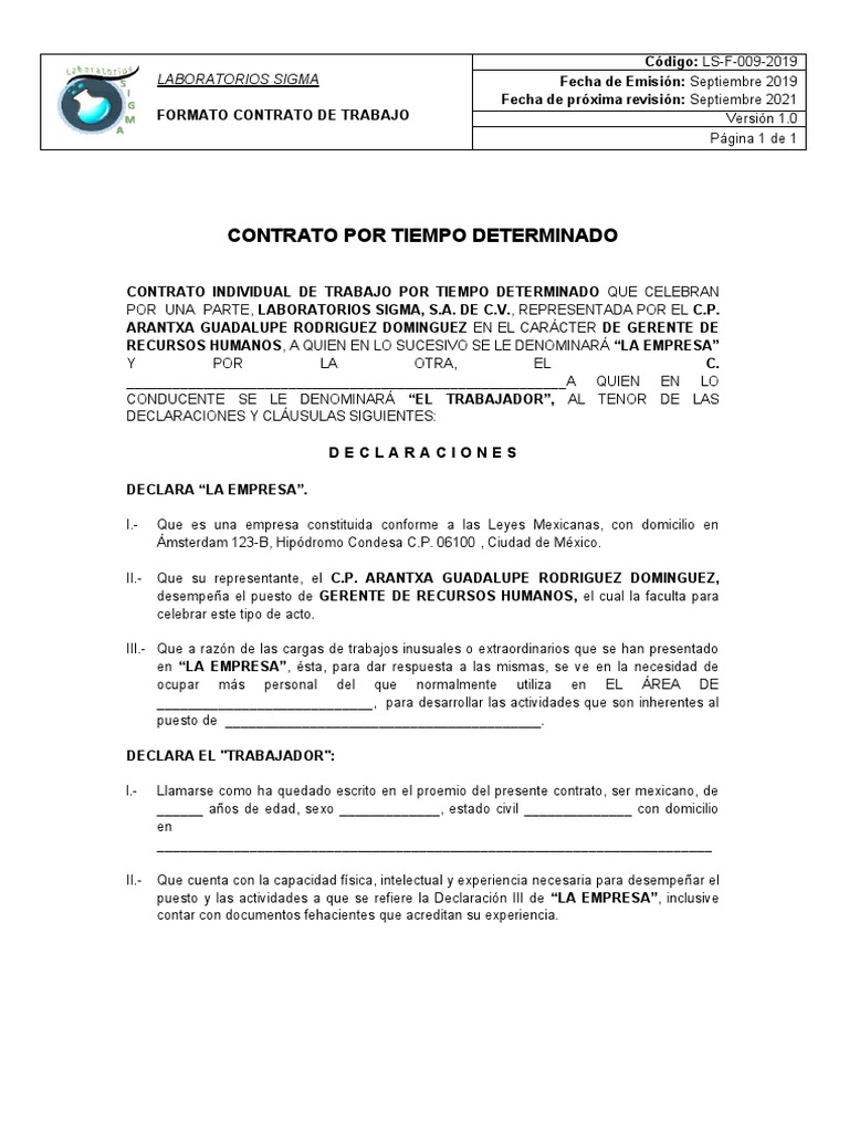 Formato Contrato | PDF | Gobierno