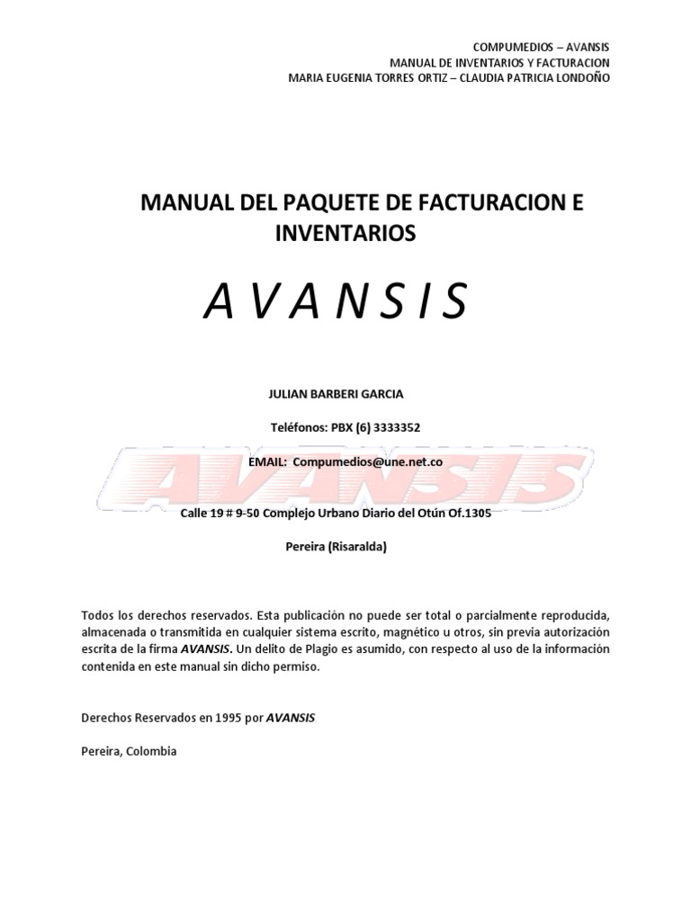 Avansis Comercial PDF | PDF | Programa de computadora | Programación