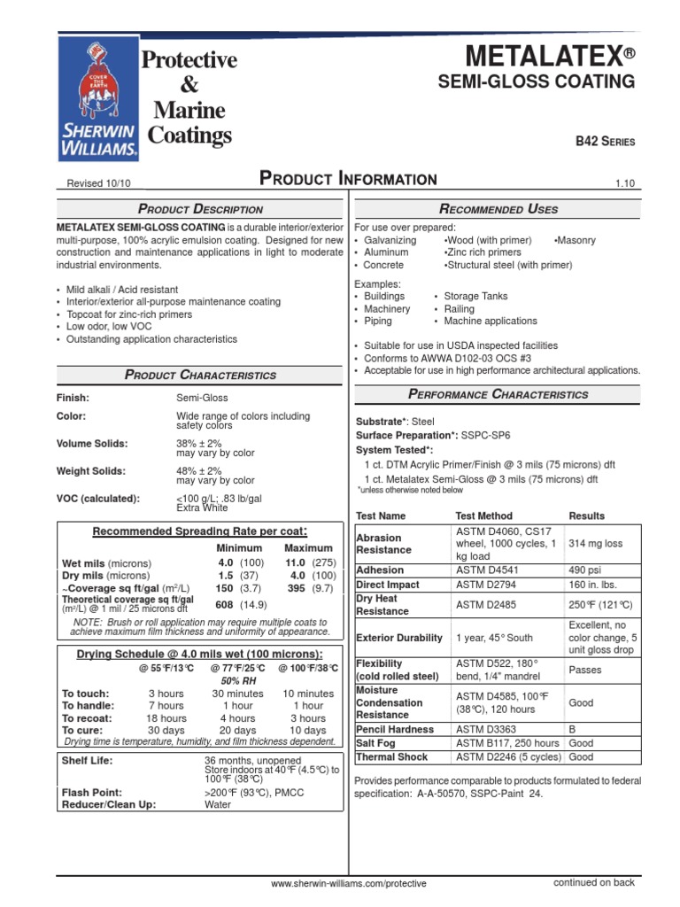 Protective & Marine Coatings: Metalatex | PDF | Paint | Galvanization