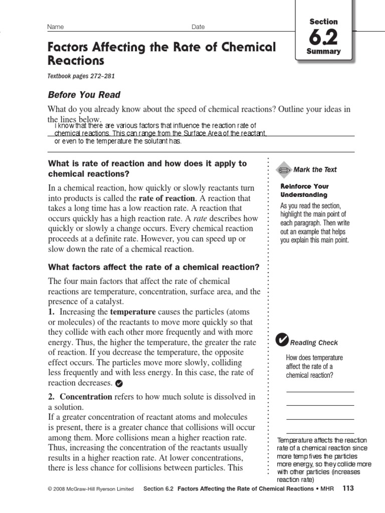 Rate of Reaction Assignment | PDF | Reaction Rate | Catalysis