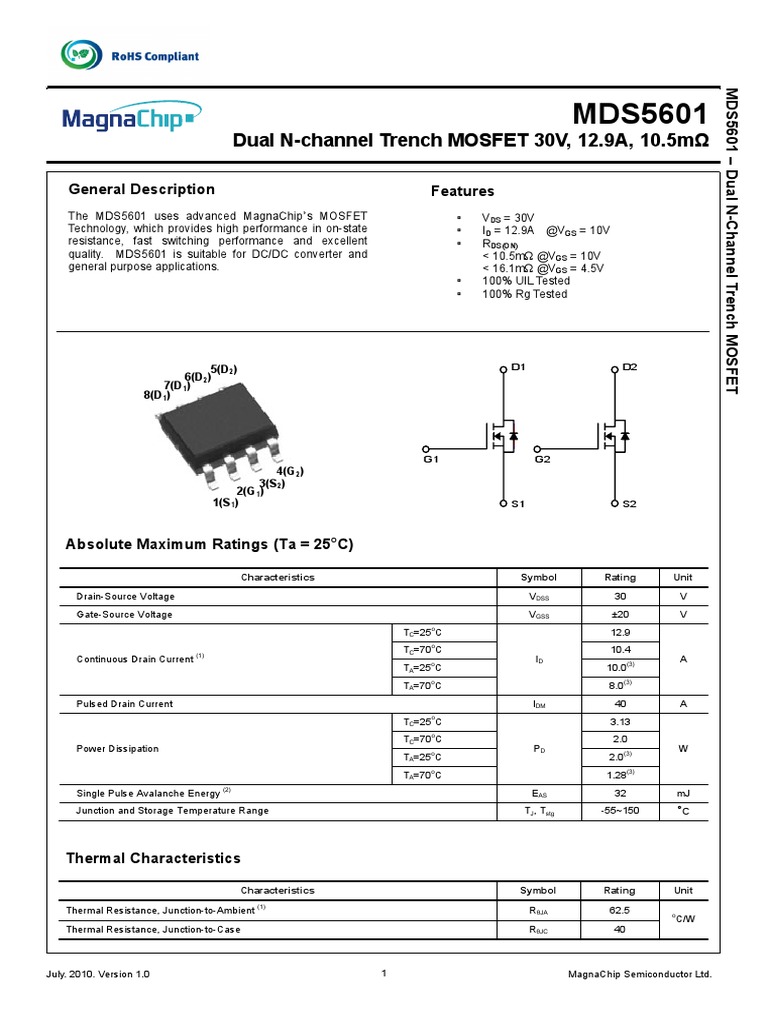 MOSFET Specs for Engineers | PDF | Field Effect Transistor | Mosfet