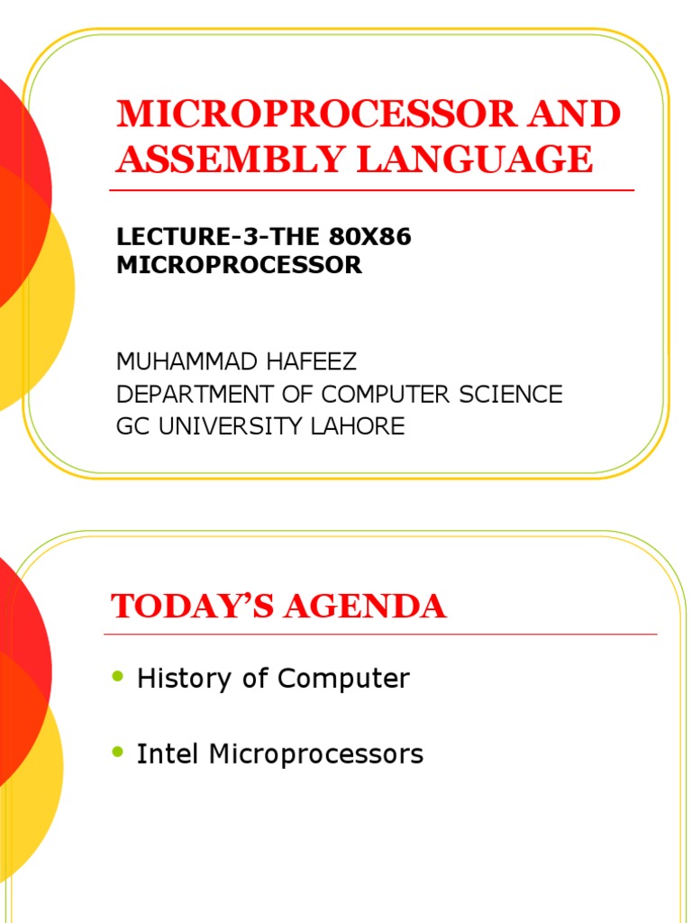 Microprocessor and Assembly Language: LECTURE-3-THE 80X86 Microprocessor | PDF | Random Access ...