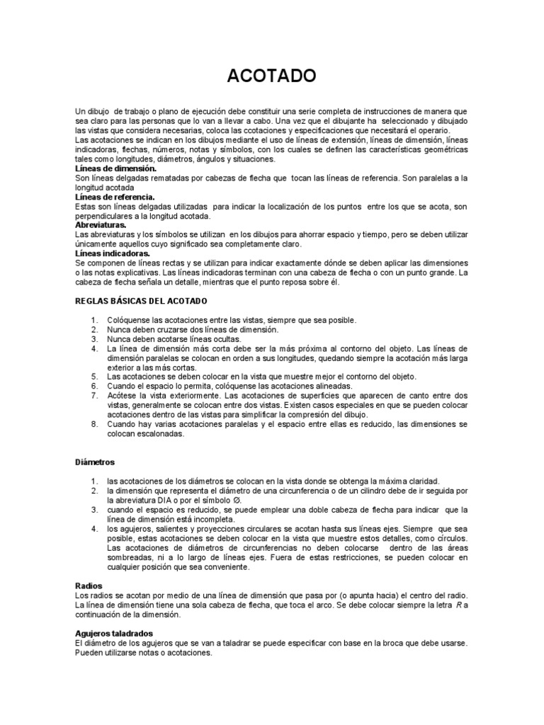 ACOTADO | PDF | Diámetro | Dimensión
