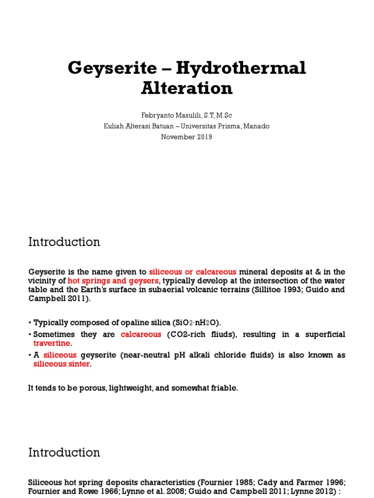 Alterasi Batuan - Geyserite - Siliceous Sinter | PDF | Sintering ...