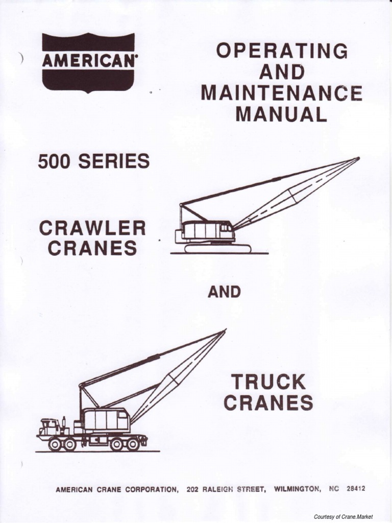American Crawler Cranes Spec 84b991 | PDF | Transport Infrastructure