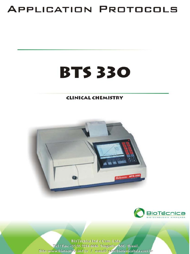 Bts330 Bioch Manual Operacion PDF | PDF | Mode (Statistics) | Temperature