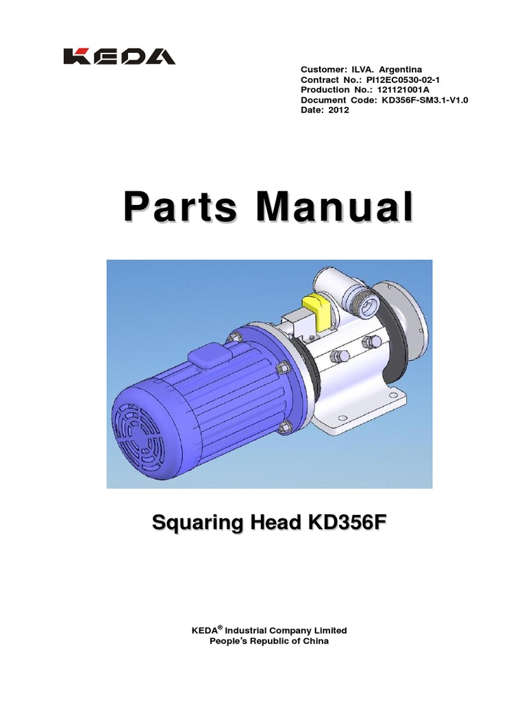 Squaring machine-KD356F Squaring Head | PDF | Washer (Hardware) | Screw