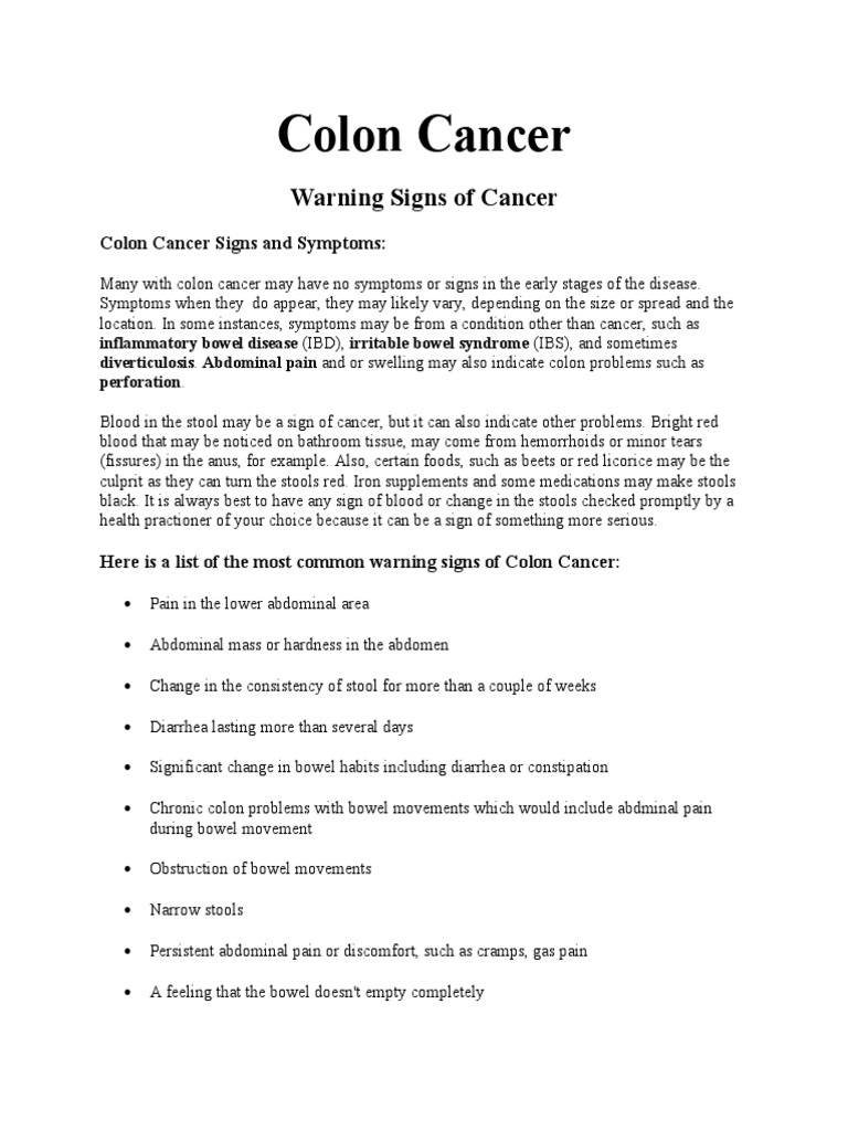 Colon Cancer | PDF | Colorectal Cancer | Cancer
