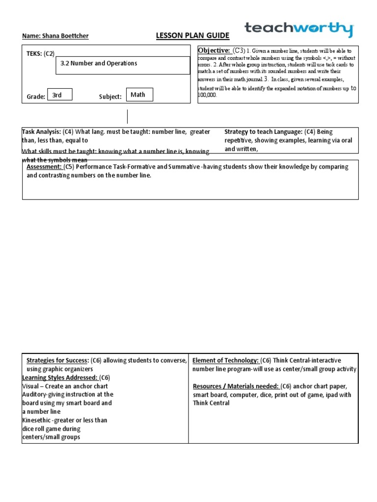 Lesson Plan Guide LPG Word 1 | PDF | Lesson Plan | Applied Psychology