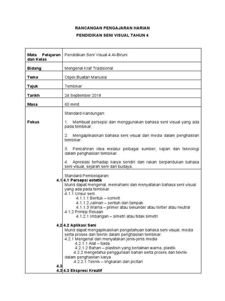 RPH Seni M8 Isnin 4ab | PDF
